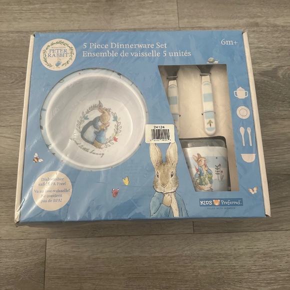 Other | Beatrix Potter Peter Rabbit 5 Piece Melamine Dinnerware Set ...